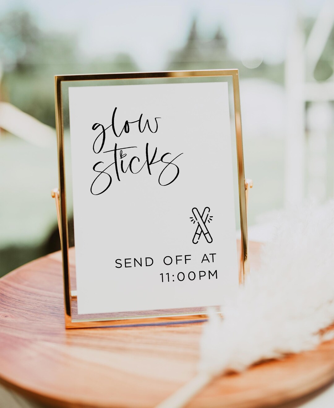 Minimalist Let Love Glow Sign, Wedding Glow Sign, Glow Sticks Sign ...