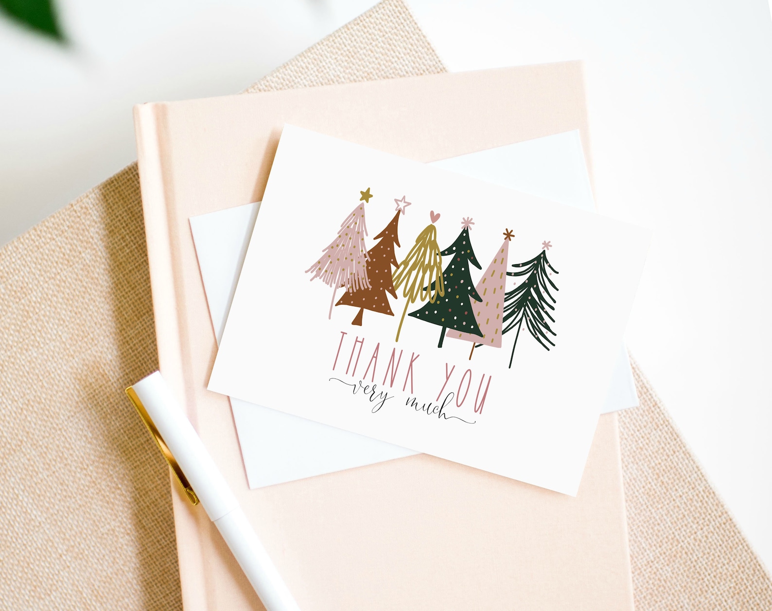 Christmas Thank You Card Template Thank You Card Printable - Etsy