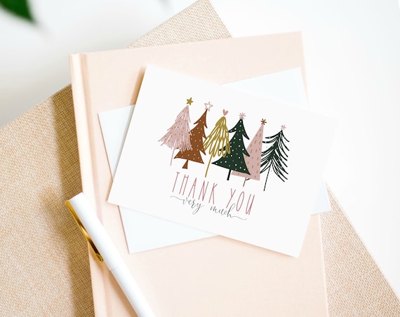 Homemade Christmas Thank You Cards