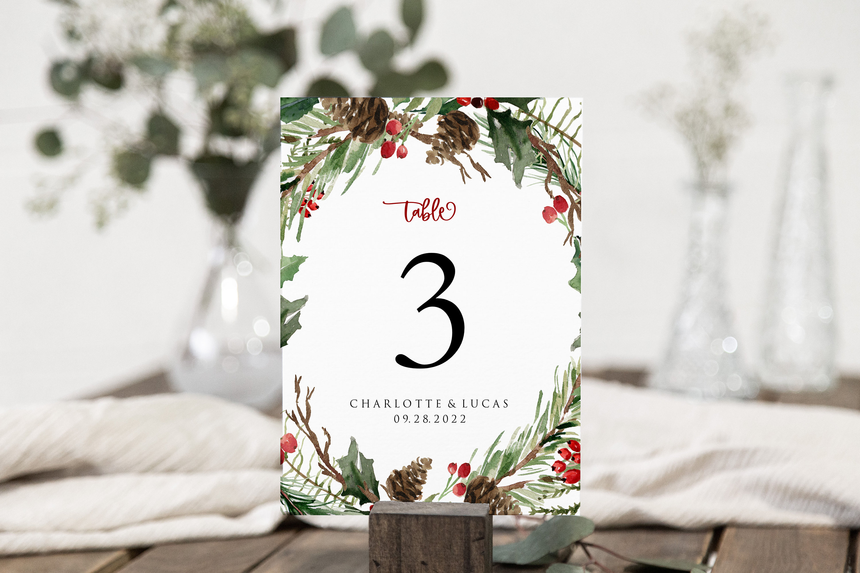 Table Number Sign - Etsy