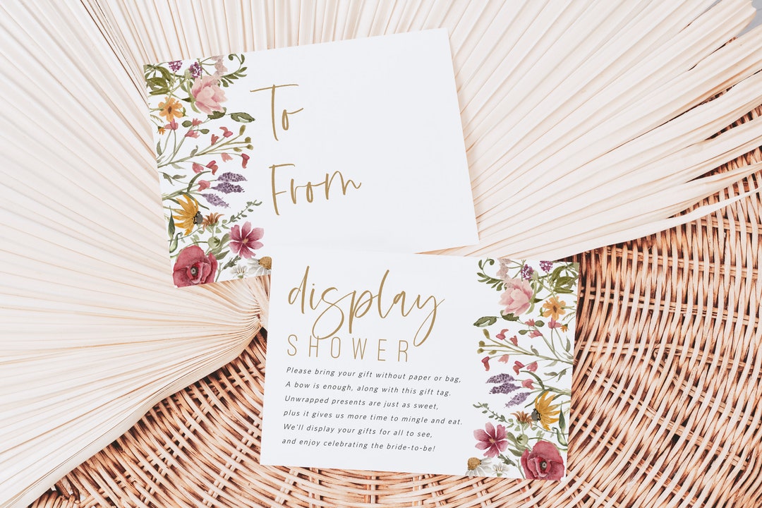 No Wrap Shower Card, Enclosure Card Set, Display Shower Insert Card ...
