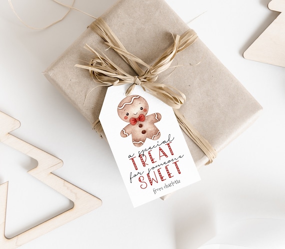 Christmas Gift Tag Gingerbread Man Tag Printable Christmas - Etsy