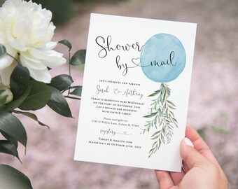 Boy Baby Shower by Mail Invitation Virtual Baby Shower - Etsy