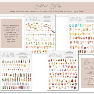 Signature Drink Sign Template, Editable Signature Drinks, Single ...