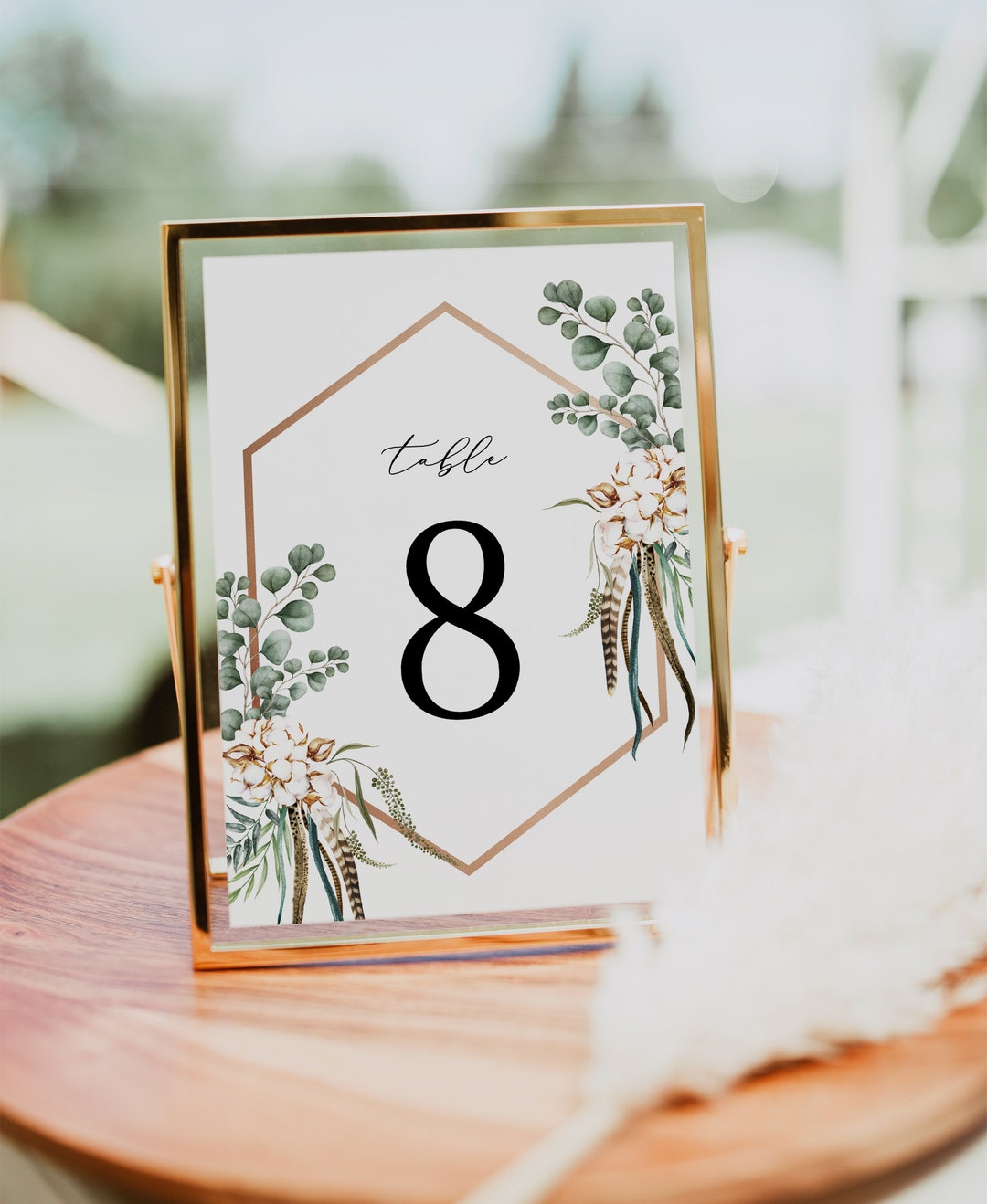 Boho Wedding Table Numbers, Modern Table Numbers, Templett Table ...