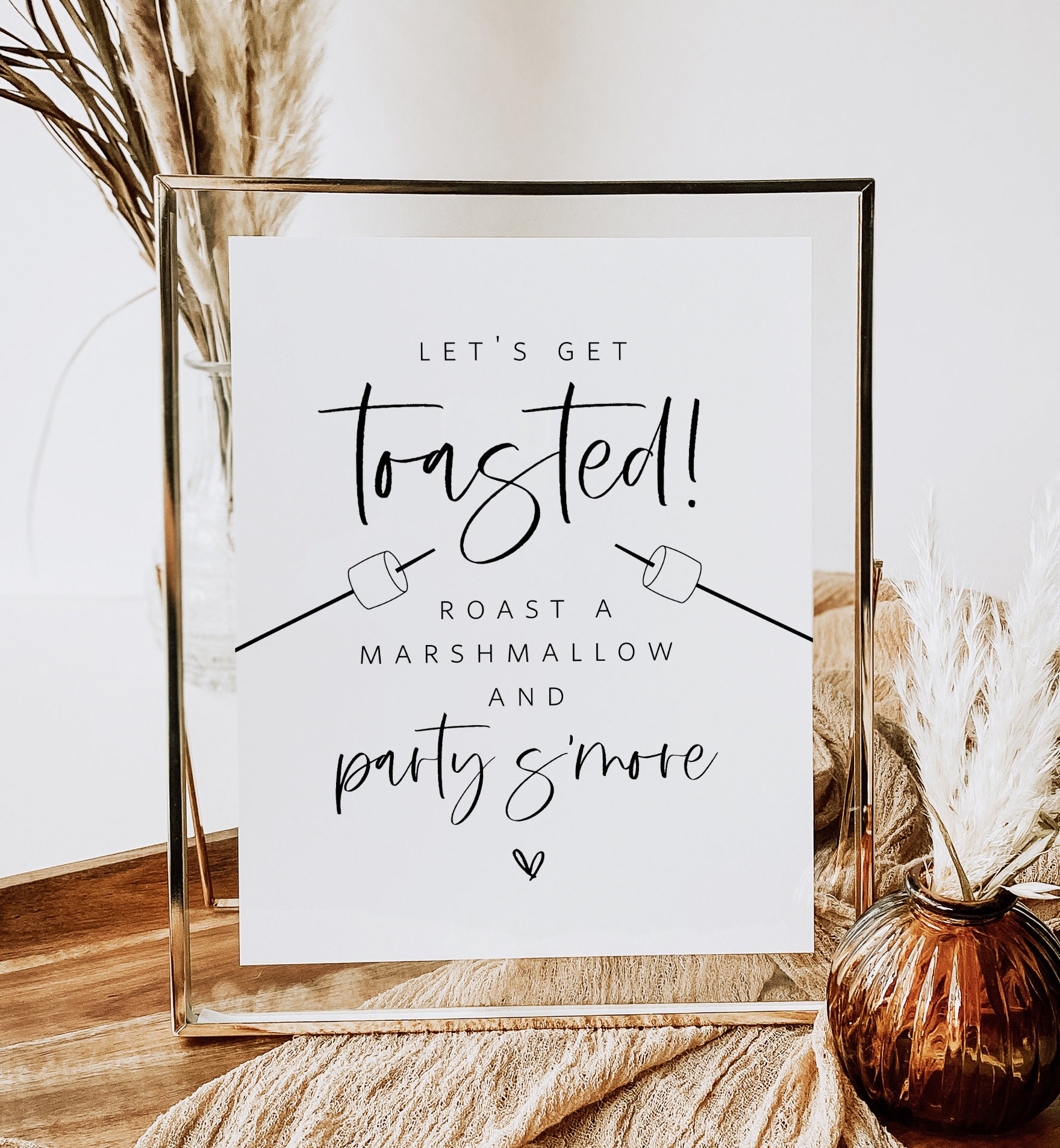 Roast a Marshmallow and Party S'more Smore Bar Sign | Etsy