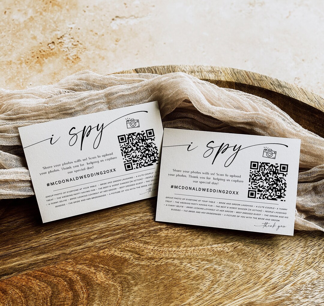 I Spy Wedding Game, Minimalist, Reception Game, Wedding Photo Hunt Game ...