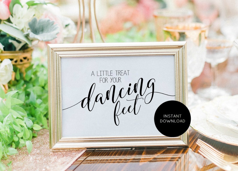Dancing Feet Sign, Wedding Dancing Feet Sign Template, Wedding Sign ...