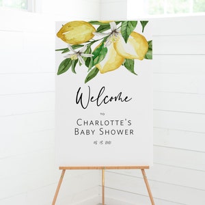 Lemon Welcome Sign, Citrus Welcome Poster, Templett Welcome Sign, 4 ...