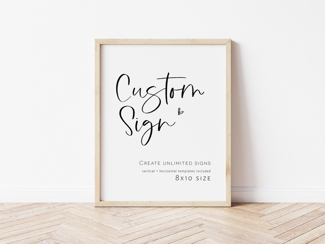 Editable Custom Wedding Sign Template Modern Wedding Sign - Etsy
