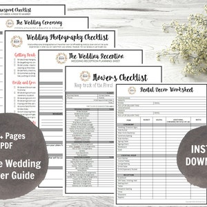 Wedding Planner Bundle, Printable Wedding Styling Guide, Decorating ...