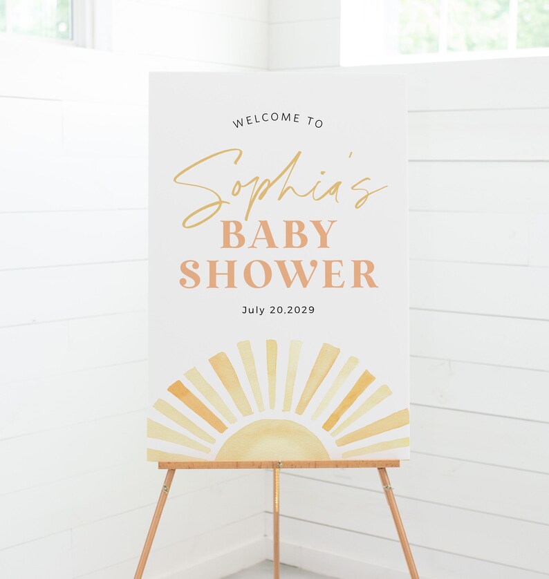 Sun Welcome Sign Poster, Shower Welcome Sign, Sunshine Welcome Sign ...