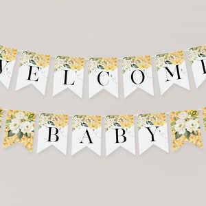 Bee Baby Shower Banner, Floral Bee Baby Shower Decorations, 100% ...