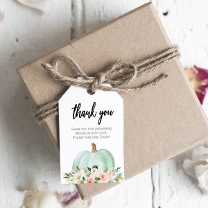 Fall Pumpkin Thank You Favor Tag Template, Pumpkin Thank You Tag ...