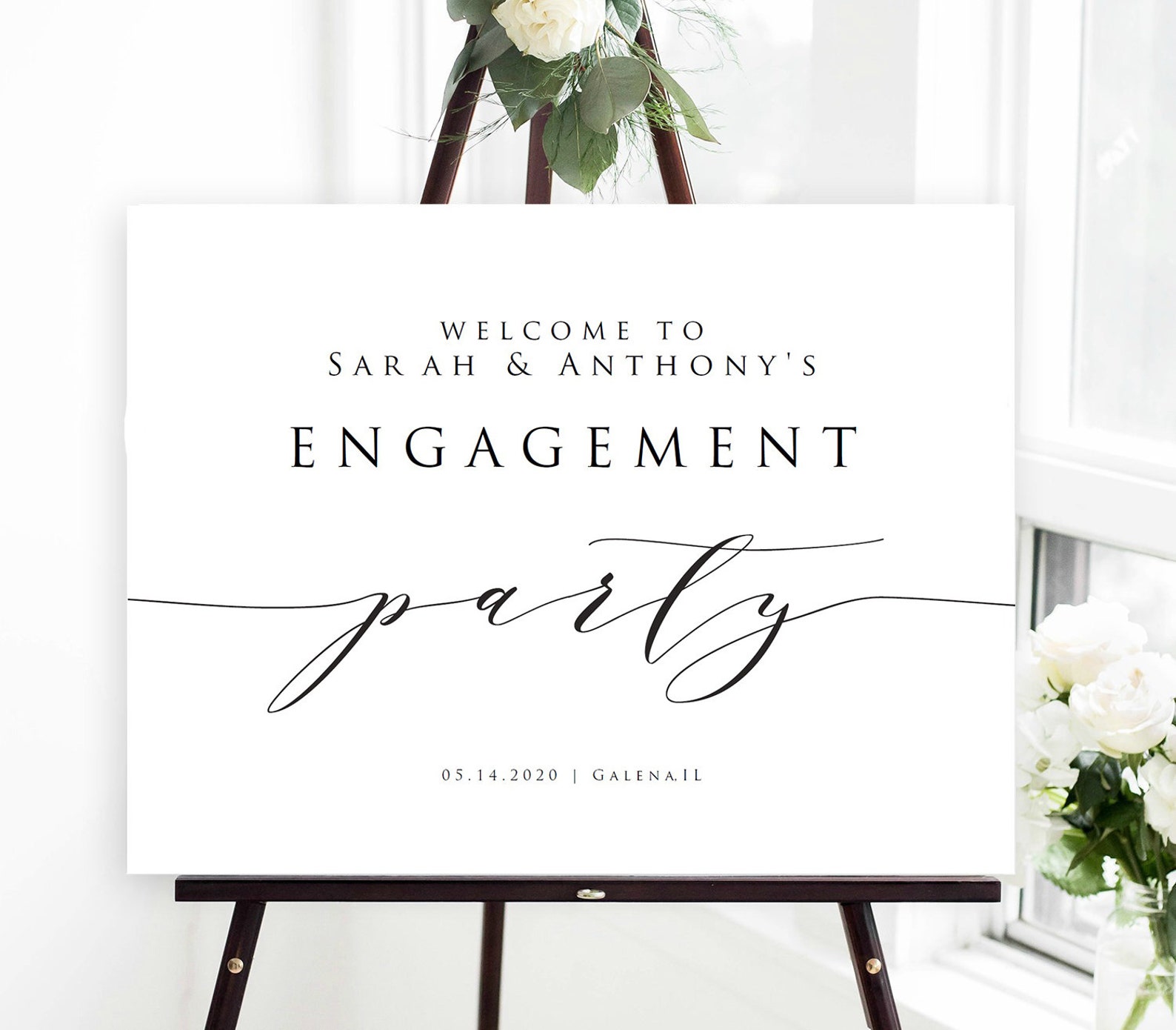 Welcome Sign, Printable Script Welcome Poster Template, Calligraphy ...