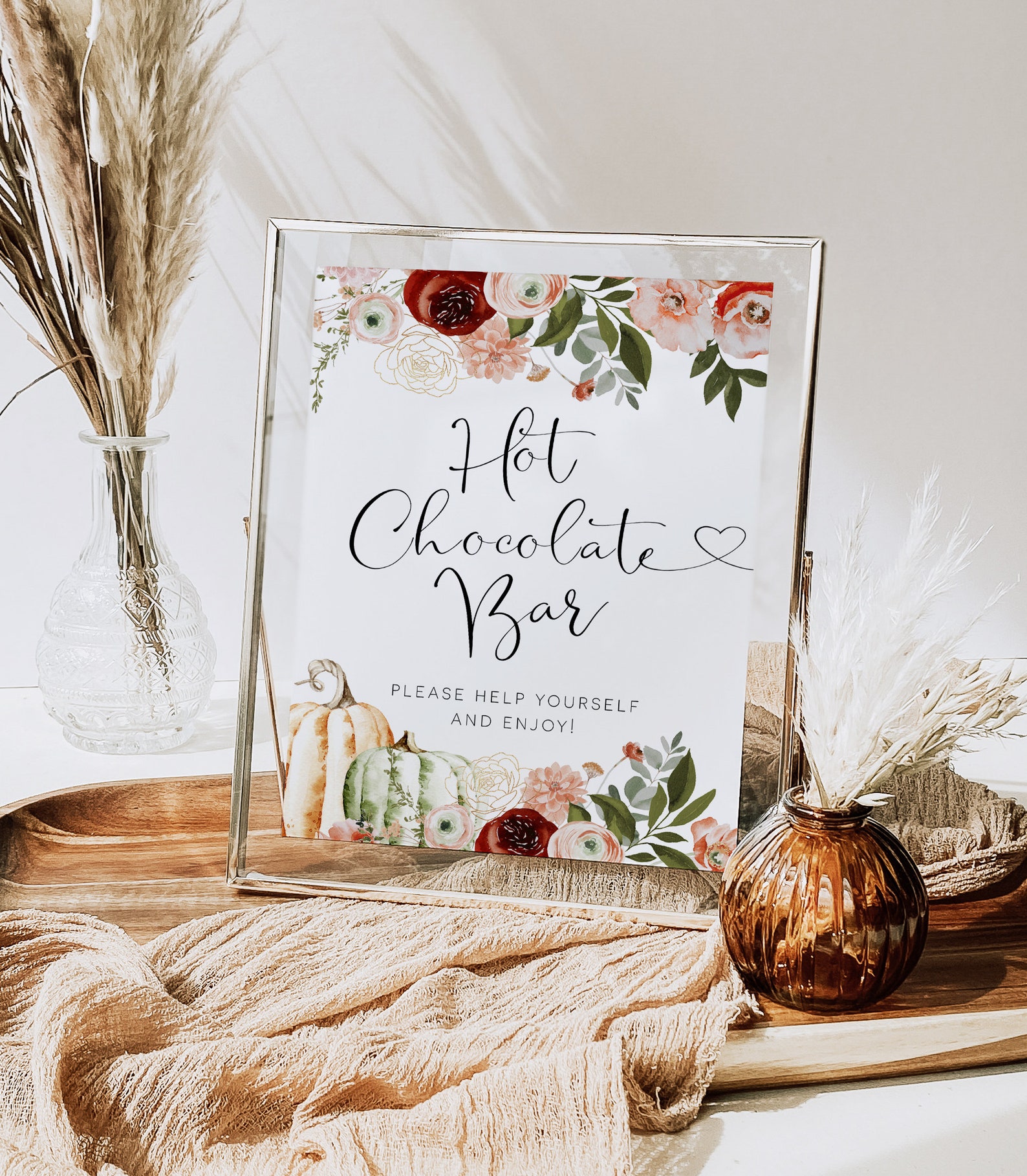 Hot Chocolate Bar Sign Printable Hot Chocolate Bar Sign Fall - Etsy