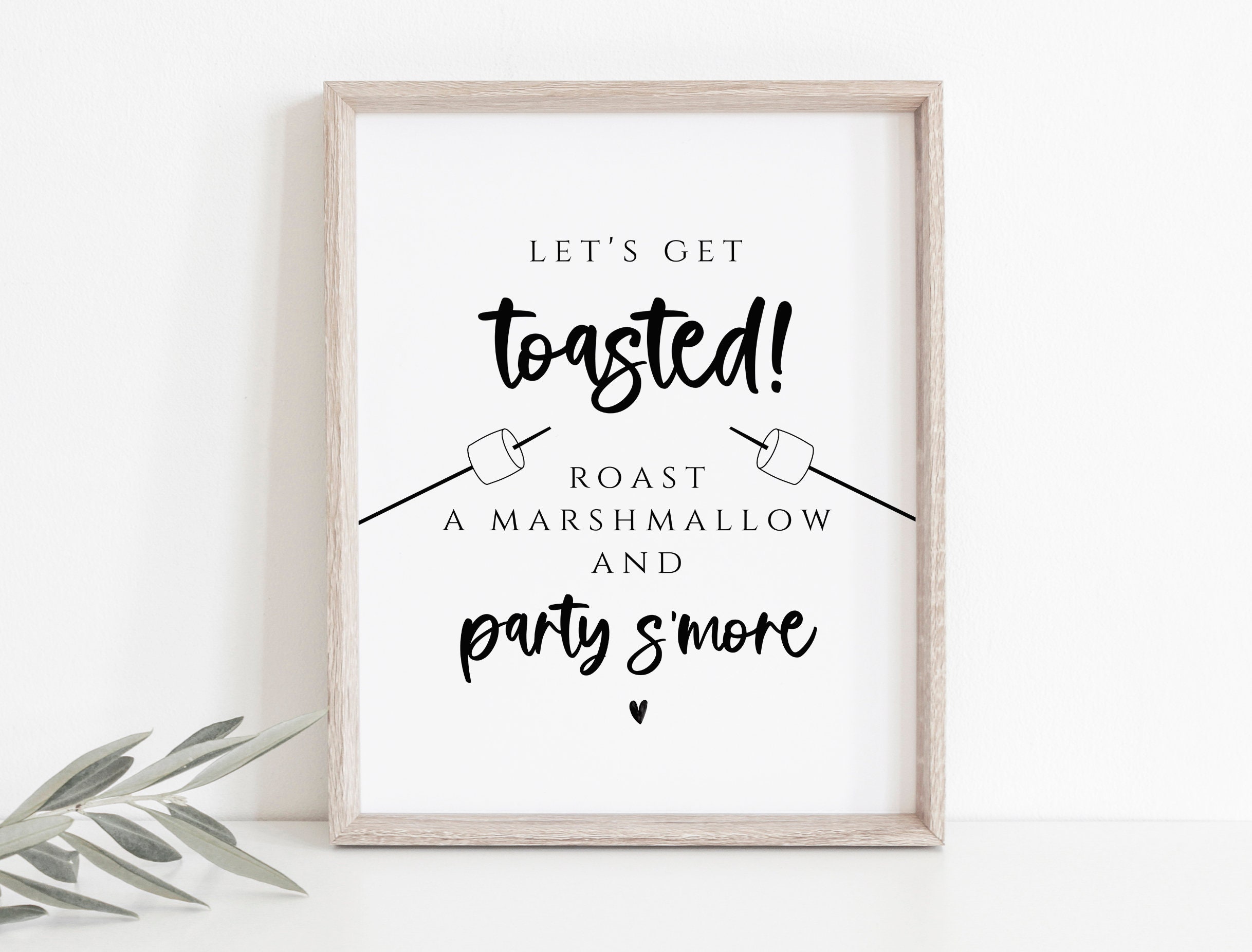 Roast a Marshmallow and Party S'more Smore Bar Sign | Etsy