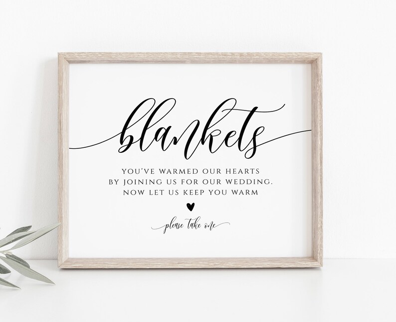 Wedding Blanket Sign, Wedding Blanket Favors, Blankets Wedding, Winter ...