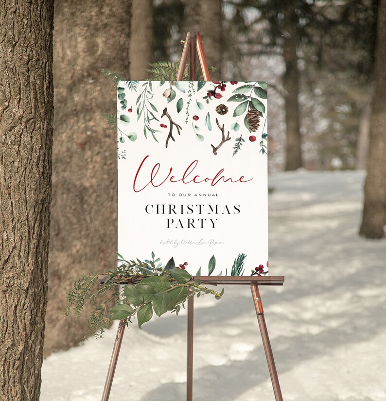 Christmas Welcome Sign Welcome Poster Printable Welcome - Etsy