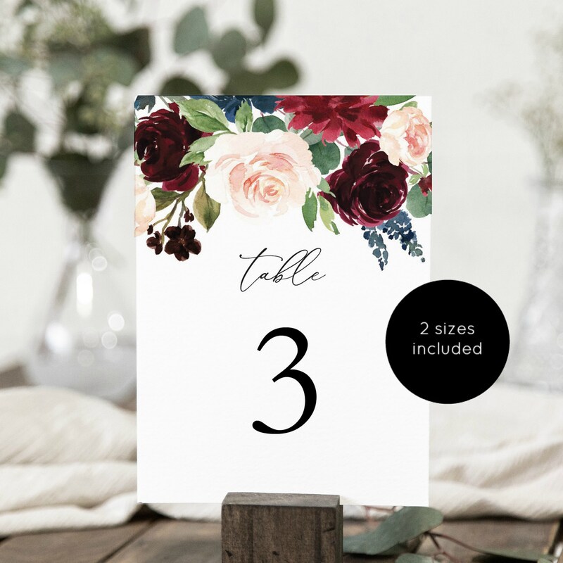 Navy Table Numbers - Etsy