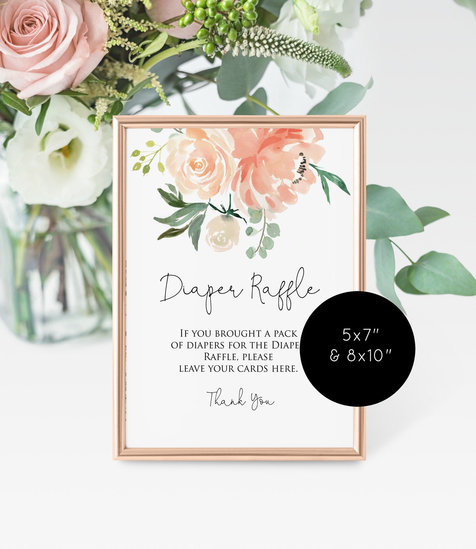 Diaper Raffle Sign Baby Shower Game Diaper Raffle Cards | Etsy