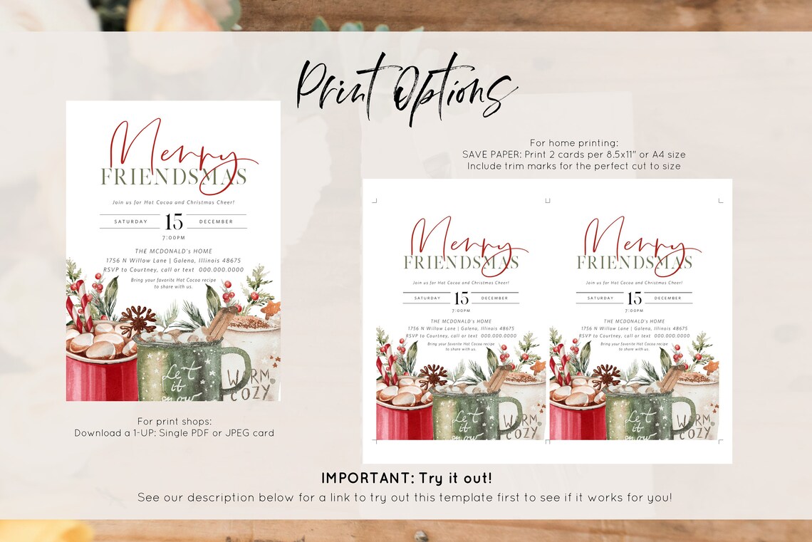 Christmas Party Invitation Friendmas Party Invitation - Etsy