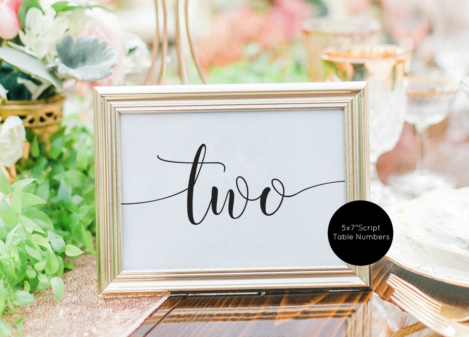 Table Numbers Printable Script Table Numbers Template Set - Etsy