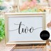 Table Numbers Printable Script Table Numbers Template Set - Etsy