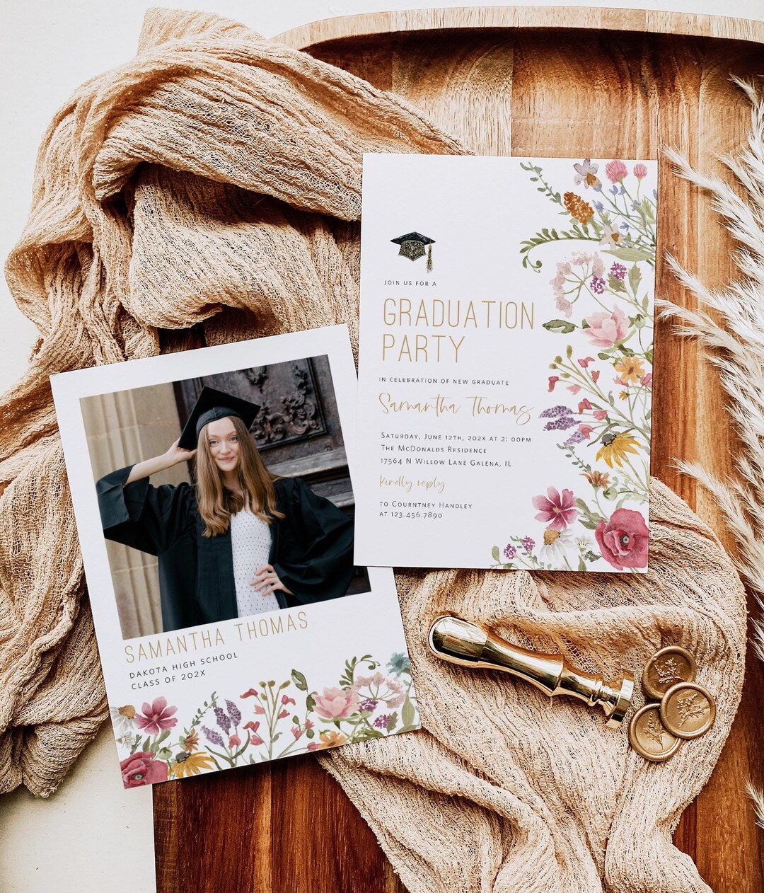 Graduation Party Invitation Template, Graduation Announcement ...
