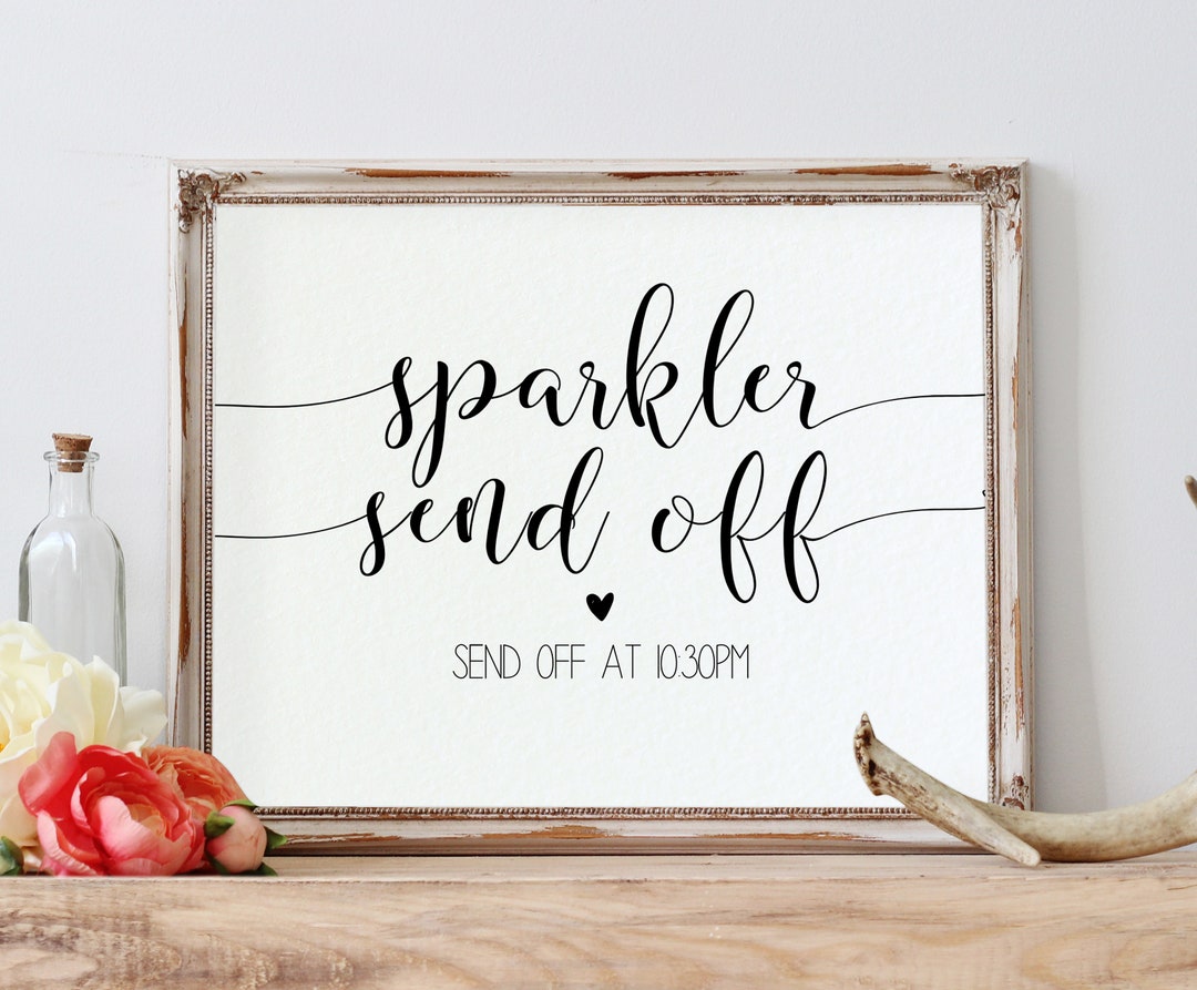 Sparkler Send off Template, Sparklers Printable, Sparklers Sign ...