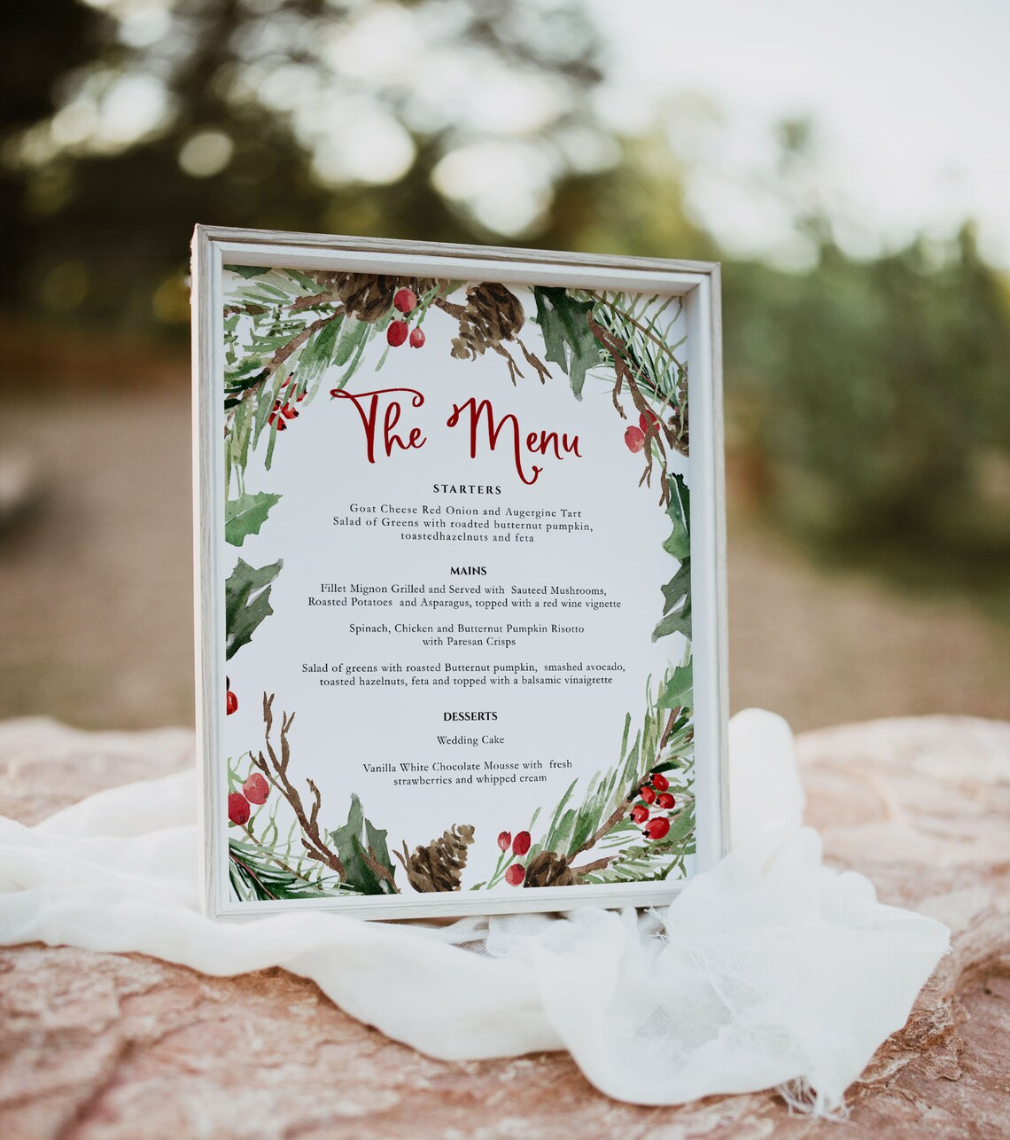 Printable Christmas Menu Christmas Menu Sign Holiday Menu - Etsy