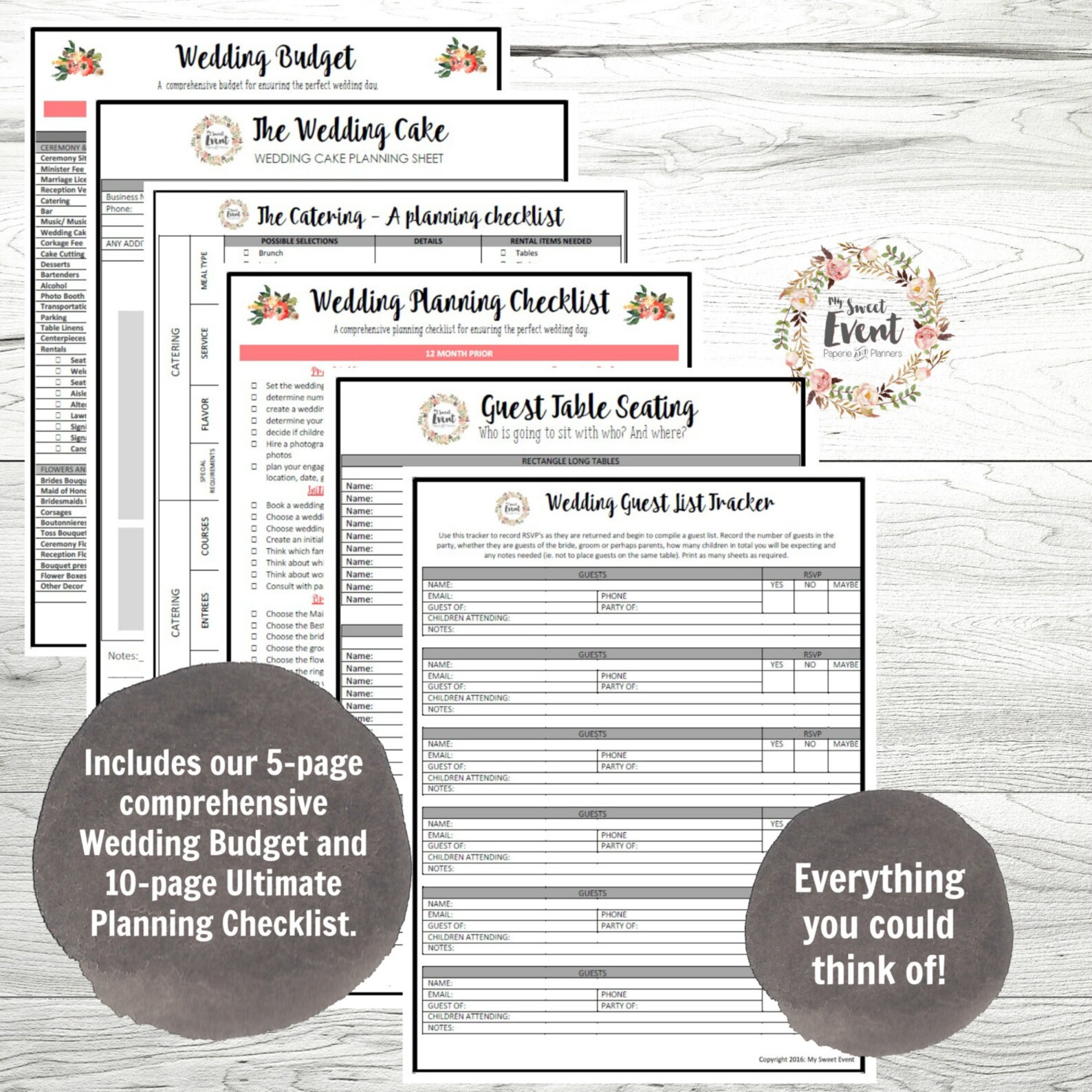 Wedding Planner Bundle, Printable Wedding Styling Guide, Decorating ...