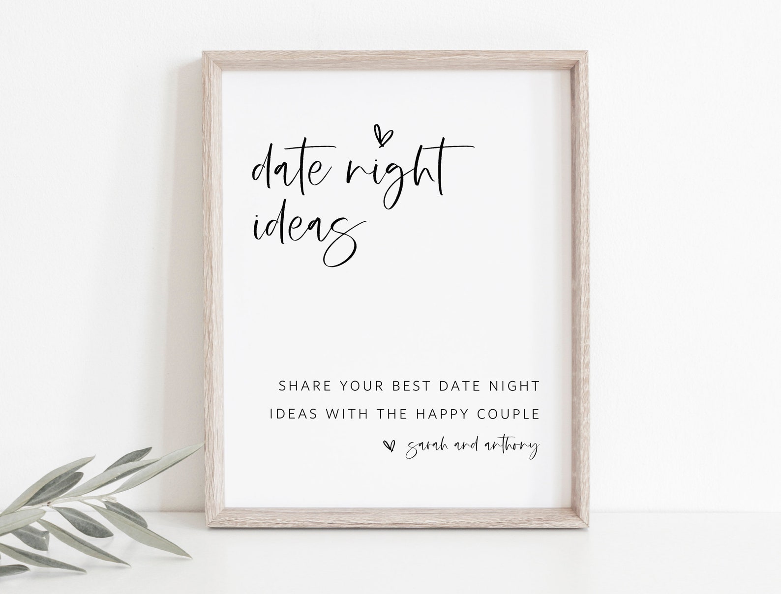 Minimalist Date Night Ideas Sign Wedding Date Night Advice - Etsy