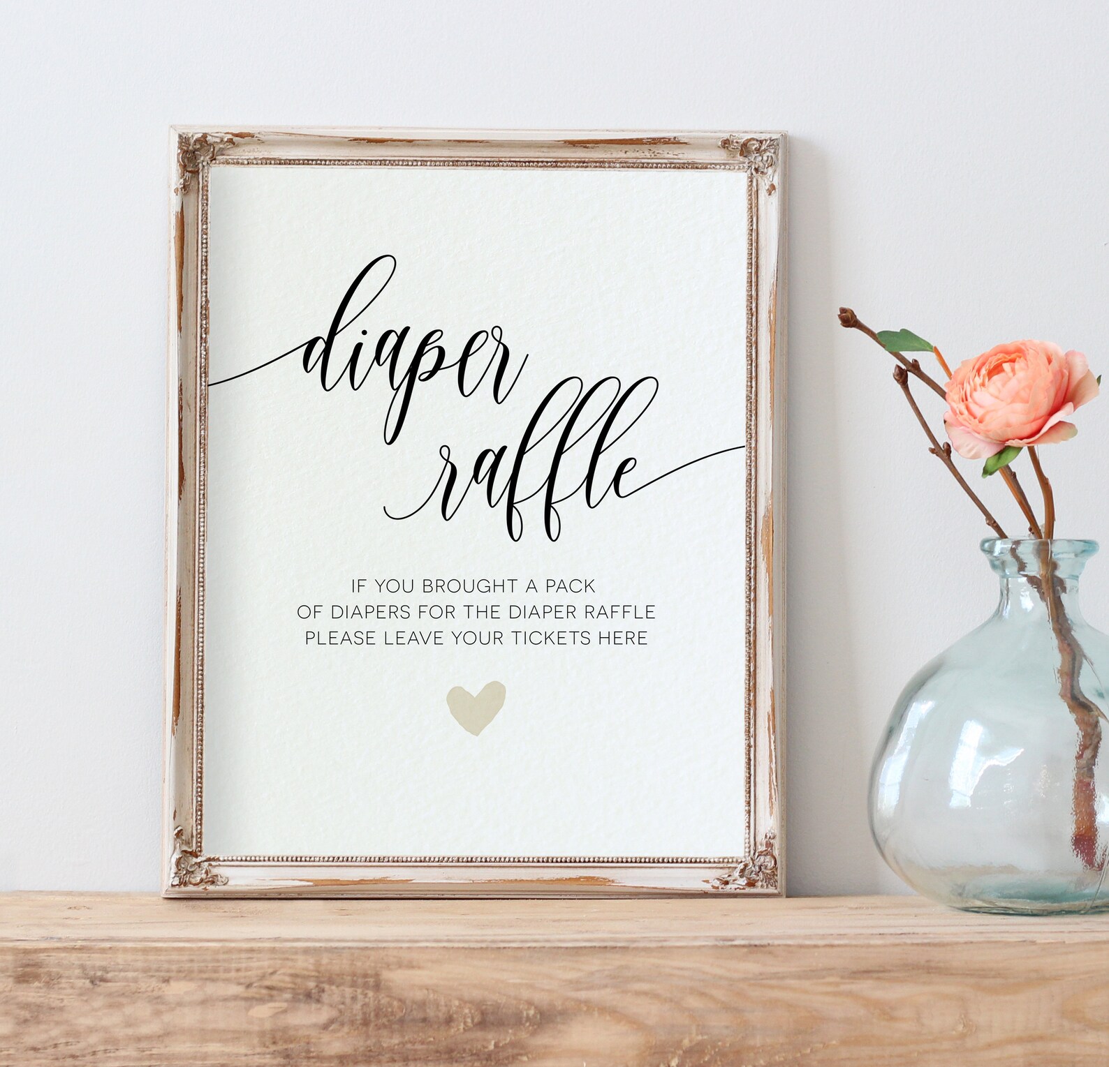 Diaper Raffle Sign Baby Shower Game Sign Printable Baby | Etsy