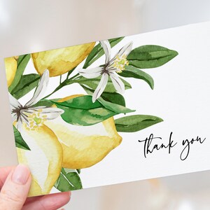 Lemon Thank You Card Printable, Templett Thank You Card, Instant ...