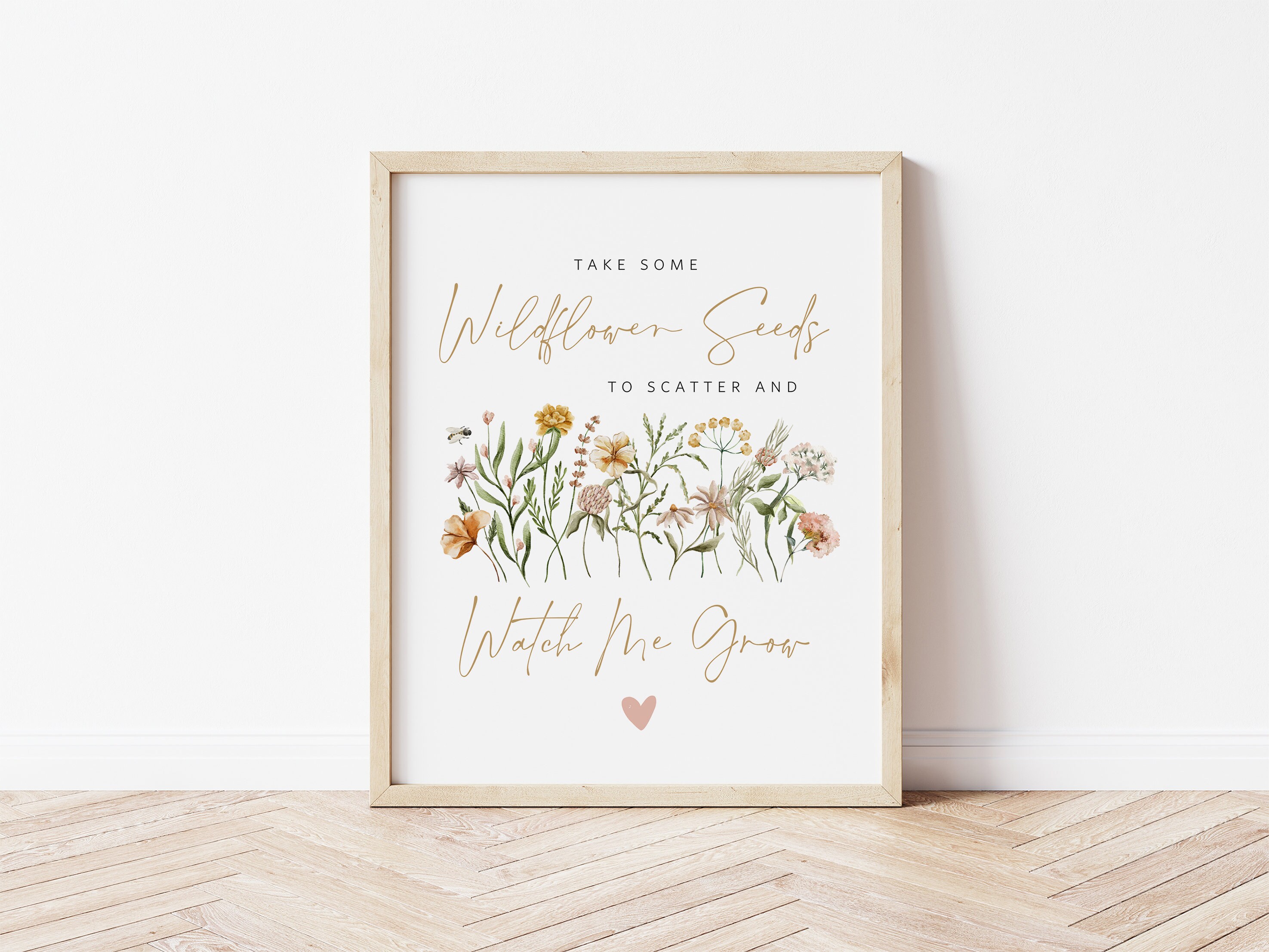 Wildflower Seeds Sign Floral Favor Sign Seeds Favor Sign - Etsy