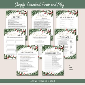 Christmas Games Bundle, Holiday Party Games Bundle, Printable Christmas ...