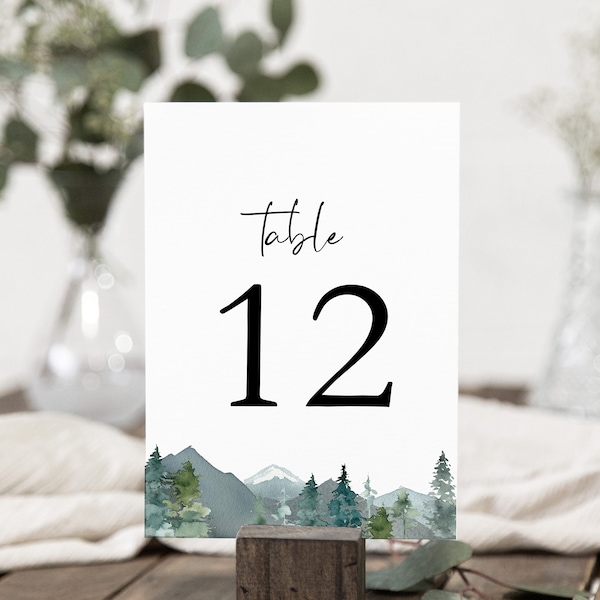 Mountain Table Numbers - Etsy