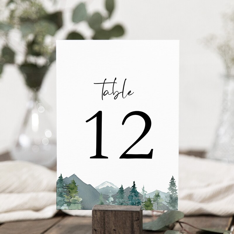 Mountain Table Numbers - Etsy