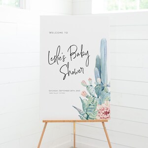 Cactus Welcome Sign, Blush Cactus Welcome Poster, Printable Welcome ...