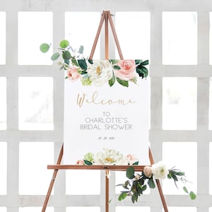 Pink Welcome Sign, Geometric Welcome Poster Template, Printable Welcome ...