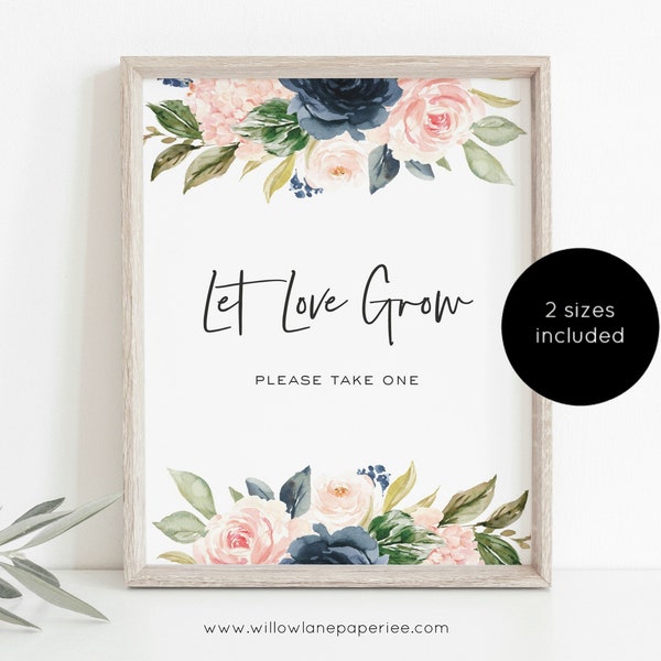 Let Love Grow Wedding Sign - Etsy
