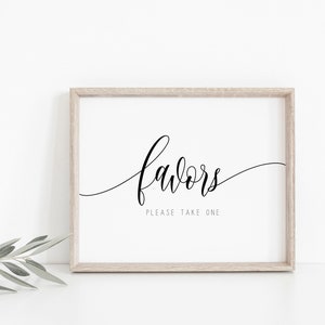 Wedding Favor Sign Printable, Favor Sign Template, Wedding Favors Sign ...
