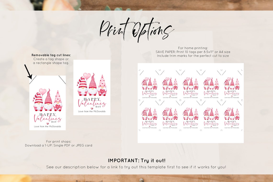 Valentines Day Chocolate Bomb Tag Gnomes Hot Cocoa Bomb Tag - Etsy