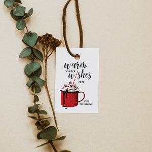 Warm Wishes Tag, Christmas Tag, Hot Cocoa Tag, Holiday Gift Tag ...