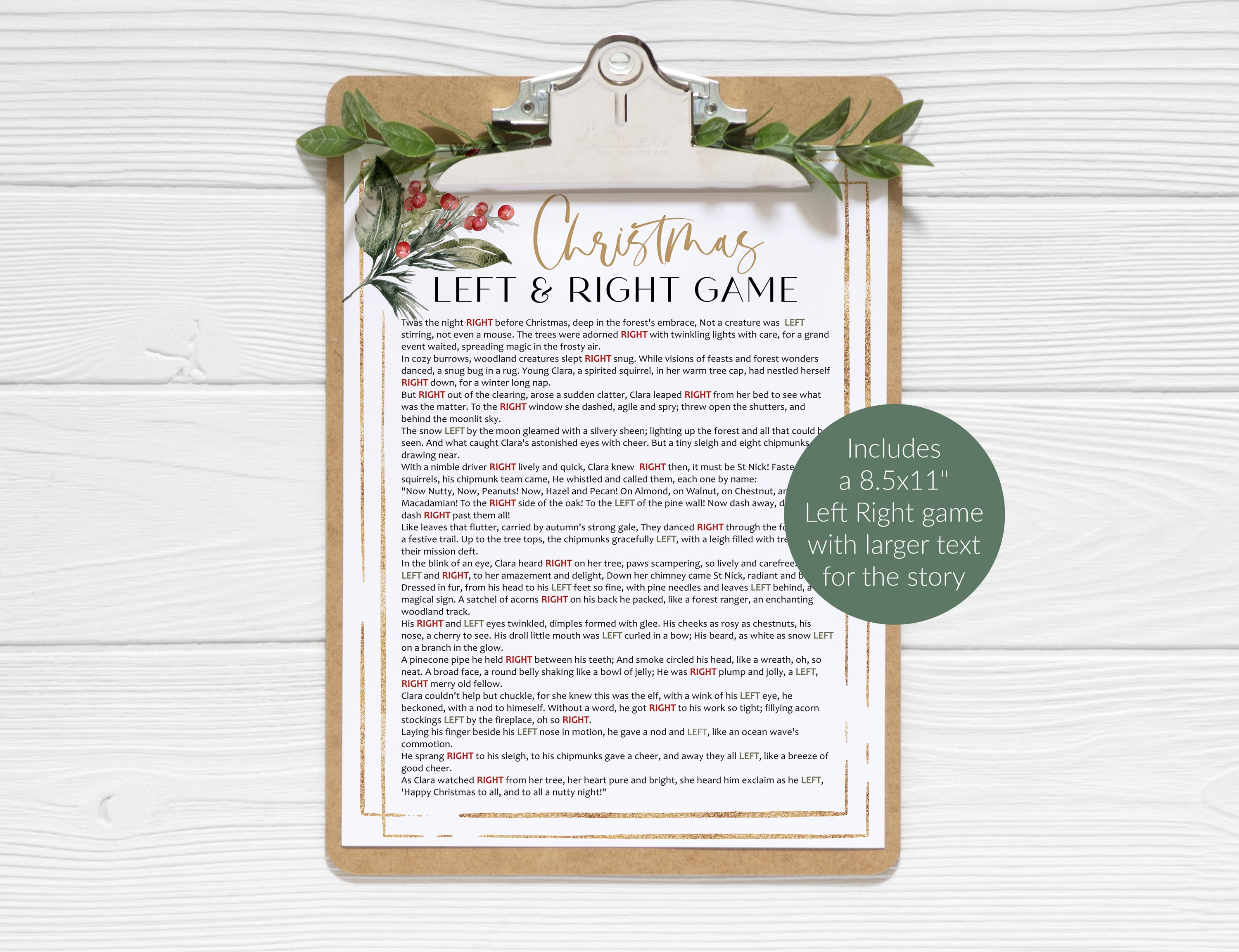 Left Right Christmas Game, Christmas Pass the Present, Christmas Party ...