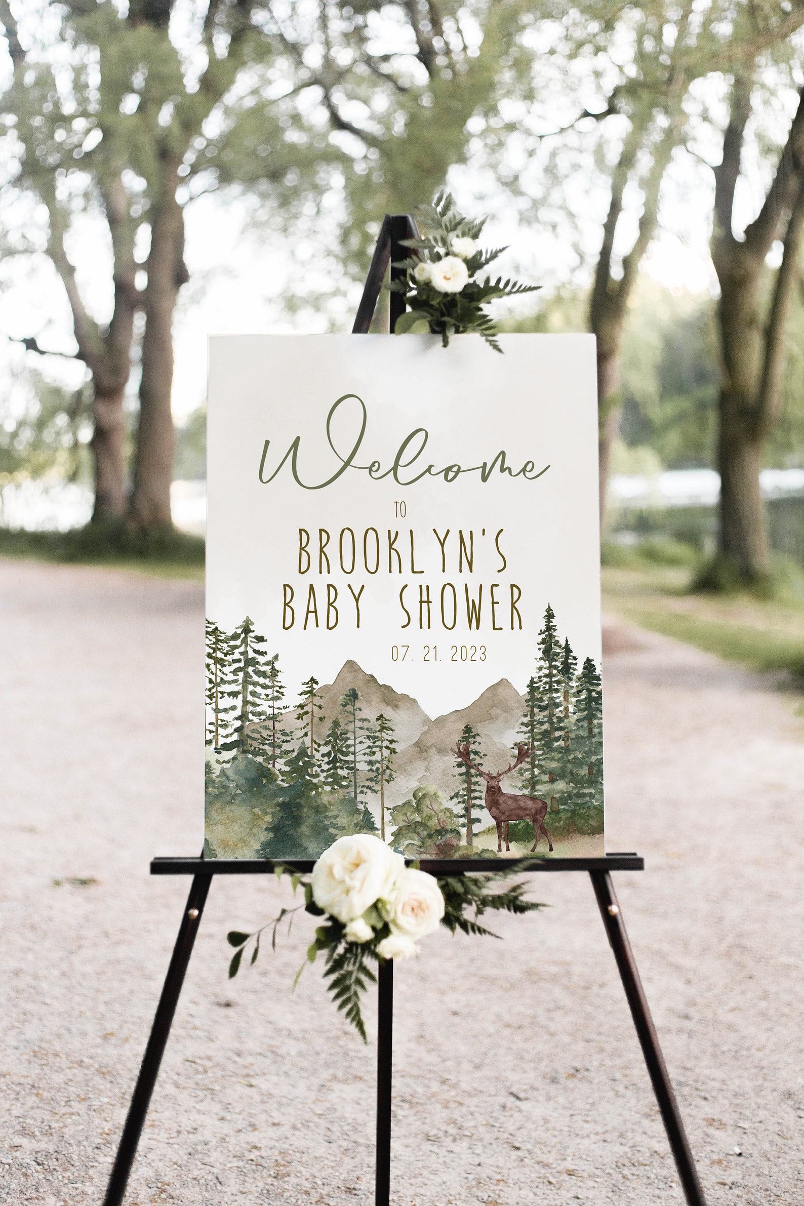 Mountain Welcome Sign Poster Shower Welcome Sign Forest - Etsy