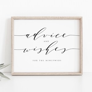 Wedding Advice Cards, Printable Advice Cards, Advice Signtemplate, Well ...