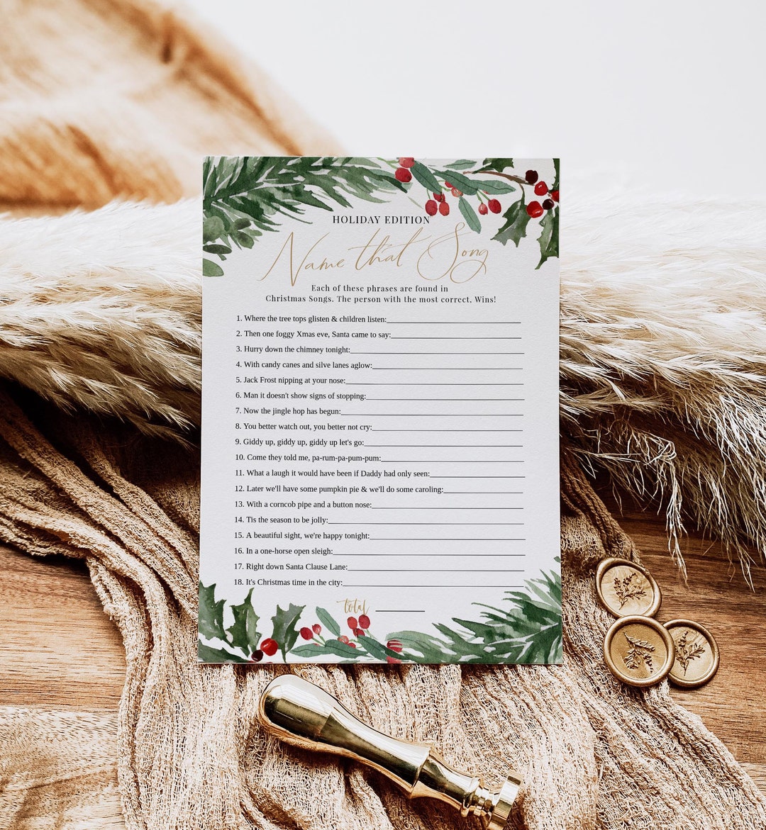 Name That Christmas Song, Christmas Songs Game, Holiday Party Game ...