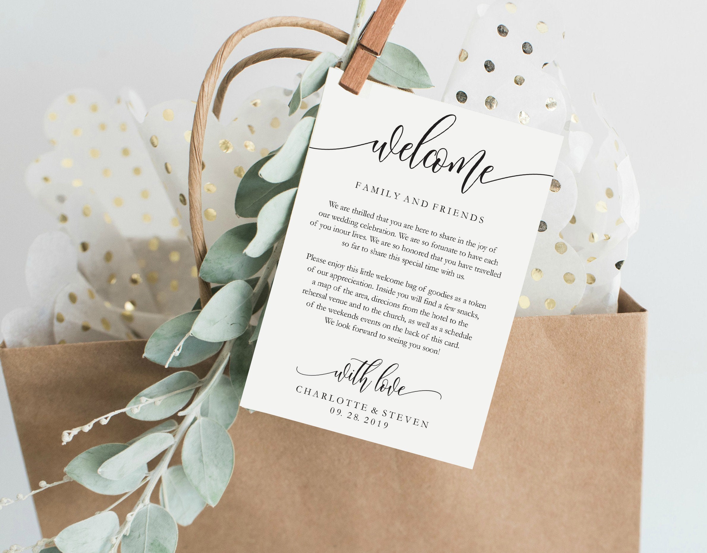 Wedding Welcome Card Wedding Itinerary Edit With TEMPLETT - Etsy